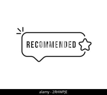 recommended linear bubble like good review Stock Vector Image & Art - Alamy
