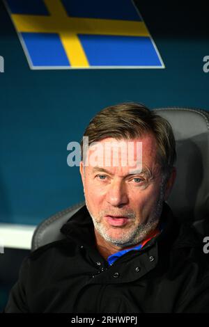 Sweden's head coach Peter Gerhardsson looks on before the Women's Euro ...