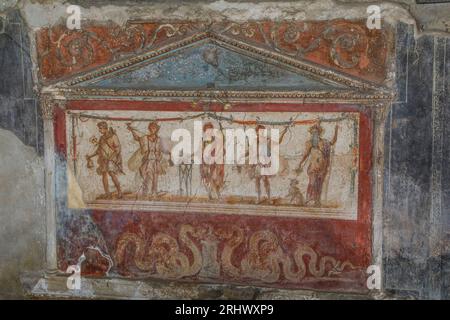 The Thermopolium area, Pompeii, the Roman city buried in lava near ...