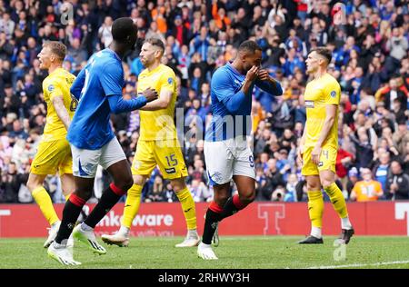 Rangers' Danilo celebrates scoring their side's third goal of the game ...