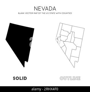 Nevada map. Borders of Nevada for your infographic. Vector US state ...