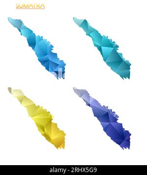 Sumatra island map in Indonesia. Simple outline. Vector hand drawn ...