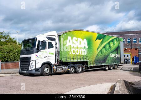 Asda supermarket trailer and lorry advertising saving money Stock Photo ...