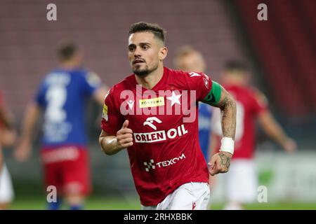 Goku Roman of Wisla Krakow seen in action during the Fortuna 1 Polish ...