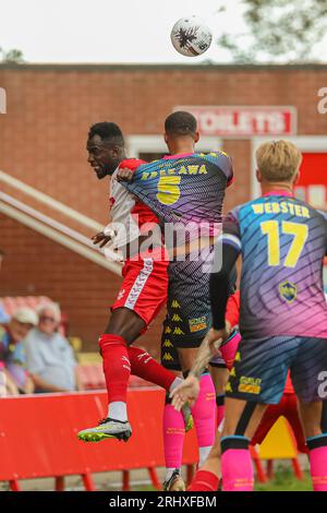 Kidderminster Harriers' Morgan Amari-Smith (left) and Kurt Willoughby ...