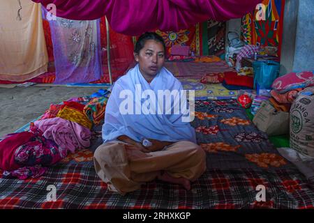 Imphal, Manipur, India. 10th Aug, 2023. A Meitei girl seen outside a ...