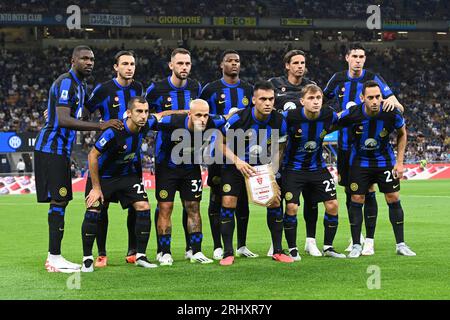 Milan, Italy, 19th August 2023. Yann Bisseck of FC Internazionale ...