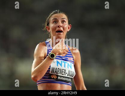 Great Britain's Jessica Judd reacts after the Women's 5000m first heat ...