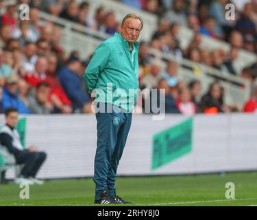 Neil Warnock Manager of Huddersfield Town during the Carabao Cup match ...
