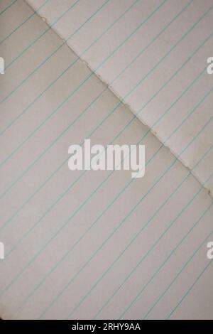 Vintage lined paper from a small notebook or memo pad from the late ...