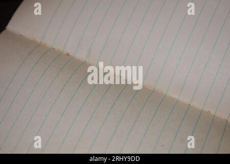 Vintage lined paper from a small notebook or memo pad from the late ...