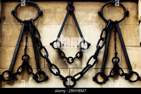 Kings Lynn, Norfolk, Old Gaol House fetters, chains, leg iron, England ...