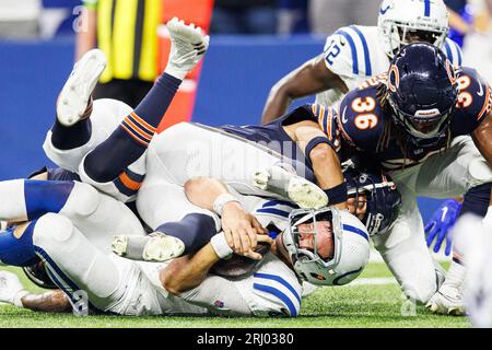 Indianapolis Colts quarterback Sam Ehlinger (4) during an NFL football ...