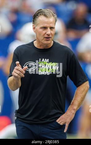 Chicago Bears head coach Matt Eberflus during an NFL football game ...