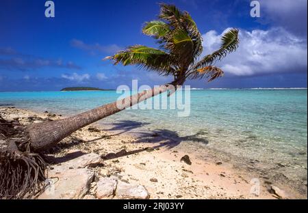 Scenery from Aitutaki Lagoon, Cook Islands, southern Pacific Stock ...