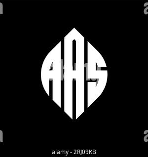 AAS circle letter logo design with circle and ellipse shape. AAS ...