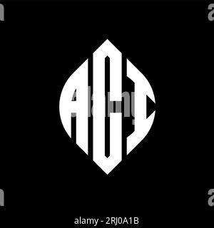 ACI circle letter logo design with circle and ellipse shape. ACI ...
