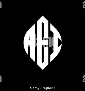 AEI circle letter logo design with circle and ellipse shape. AEI ...