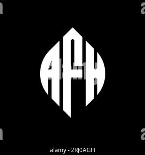 AFX circle letter logo design with circle and ellipse shape. AFX ...