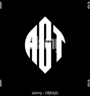 AGT circle letter logo design with circle and ellipse shape. AGT ...