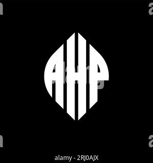 AHP circle letter logo design with circle and ellipse shape. AHP ...
