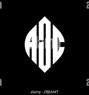 AJC circle letter logo design with circle and ellipse shape. AJC ...