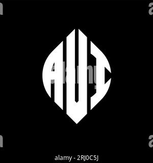AVI circle letter logo design with circle and ellipse shape. AVI ...