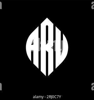 ARU circle letter logo design with circle and ellipse shape. ARU ...