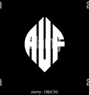 AVF circle letter logo design with circle and ellipse shape. AVF ...