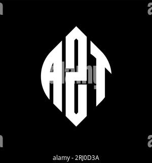 AZT circle letter logo design with circle and ellipse shape. AZT ...