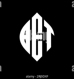 BET circle letter logo design with circle and ellipse shape. BET ...