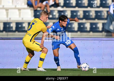 Matteo Cancellieri (Empoli)Josh Doig (Hellas Verona) during the Italian ...
