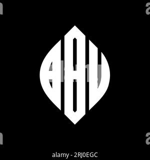 BBU circle letter logo design with circle and ellipse shape. BBU ...