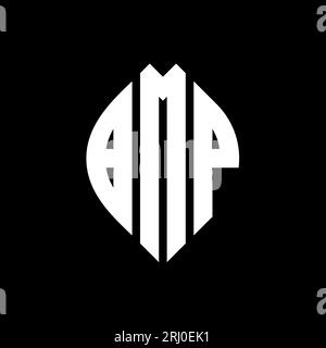 BMP circle letter logo design with circle and ellipse shape. BMP ...