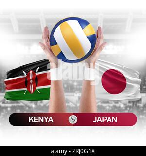 Kenya vs Japan national teams volleyball volley ball match competition ...
