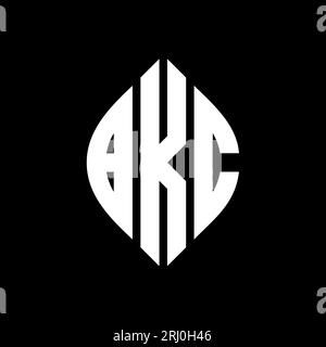 BKD circle letter logo design with circle and ellipse shape. BKD ...