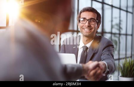 A positive attitude is beneficial. successful contract concept Stock ...