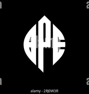 BPE circle letter logo design with circle and ellipse shape. BPE ...