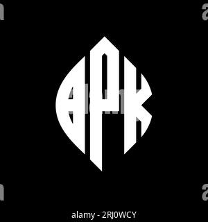 BPK circle letter logo design with circle and ellipse shape. BPK ...
