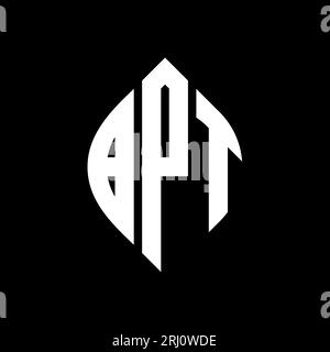 BPT circle letter logo design with circle and ellipse shape. BPT ...