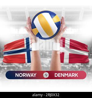 Norway vs Denmark national teams volleyball volley ball match ...