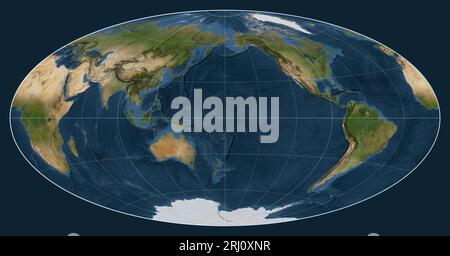Physical map of the world in the Aitoff projection centered on the ...