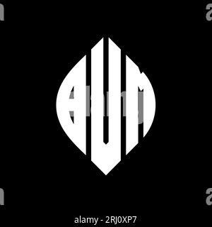 BVM circle letter logo design with circle and ellipse shape. BVM ...