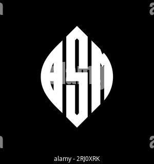 BSM circle letter logo design with circle and ellipse shape. BSM ...