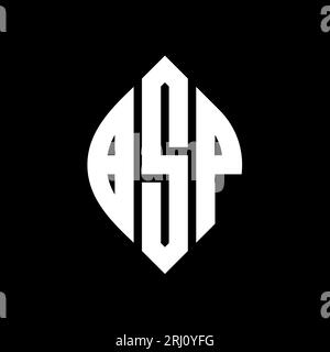 BSP circle letter logo design with circle and ellipse shape. BSP ...