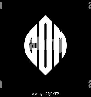 CDM circle letter logo design with circle and ellipse shape. CDM ...