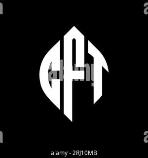 CFT circle letter logo design with circle and ellipse shape. CFT ...