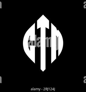 CTM circle letter logo design with circle and ellipse shape. CTM ...