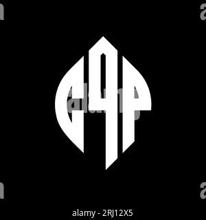 CQP circle letter logo design with circle and ellipse shape. CQP ...