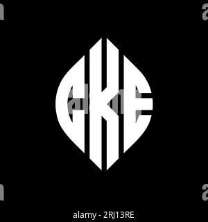 CKE circle letter logo design with circle and ellipse shape. CKE ...